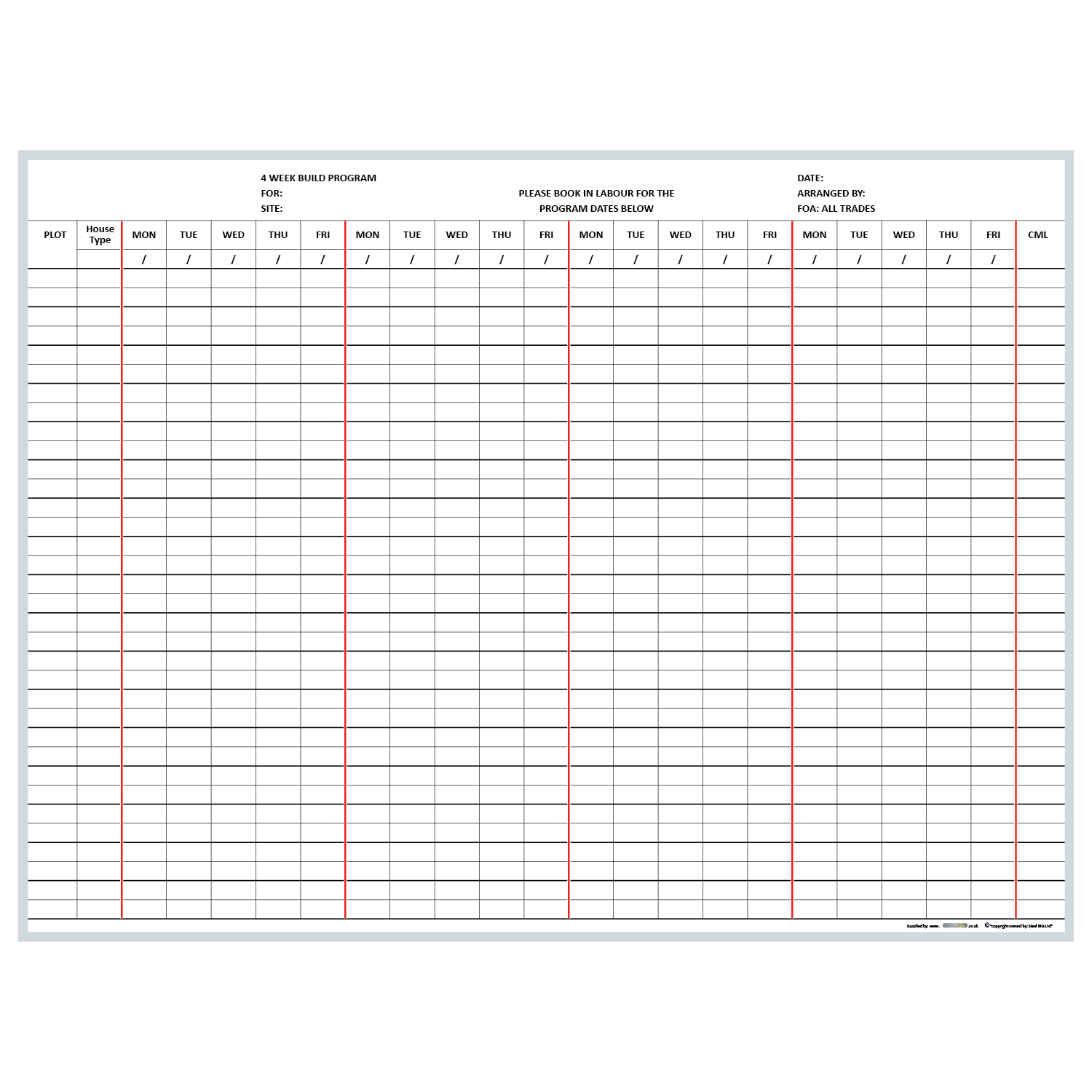 4 Week Program - Steelbits
