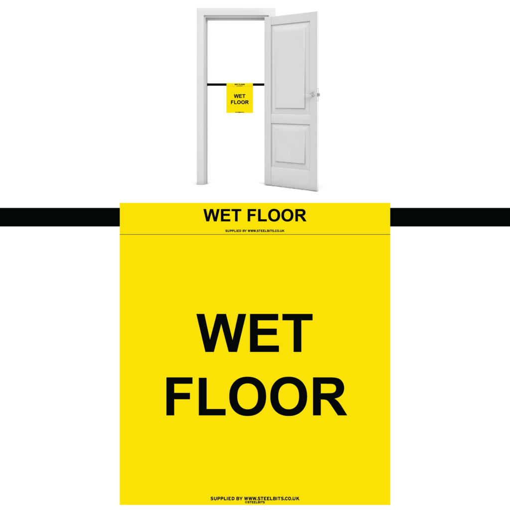 Doorway Sign - Wet Floor - Steelbits