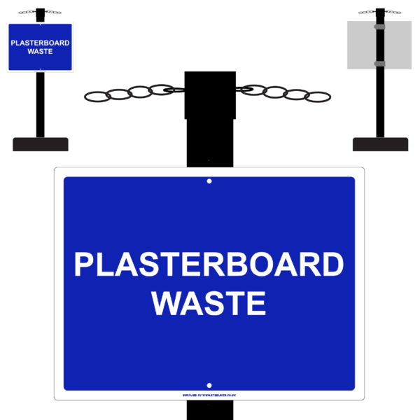 Pole Sign - Plasterboard Waste - Steelbits
