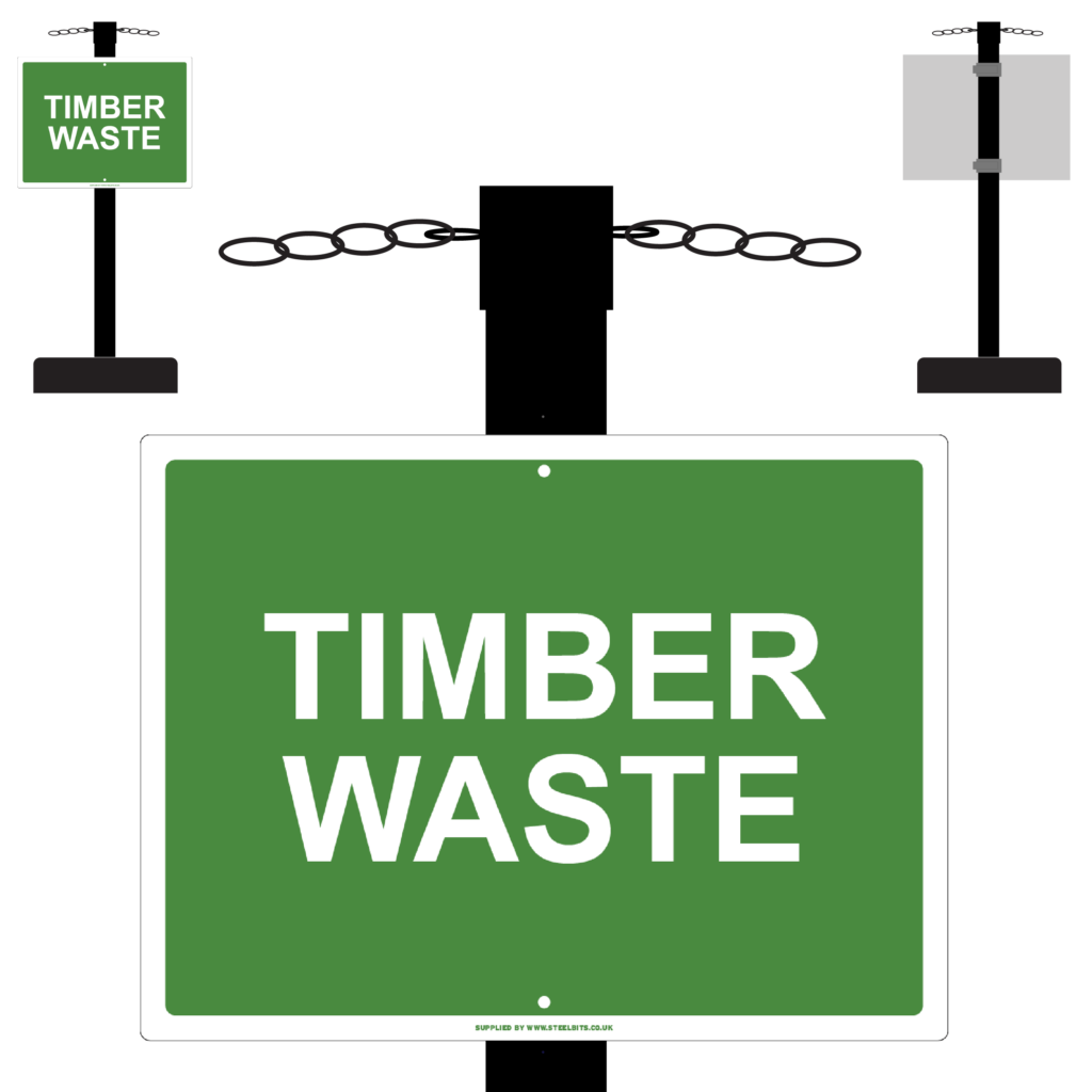Pole Sign - Timber Waste - Steelbits