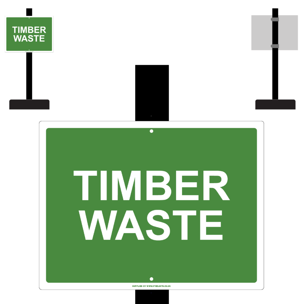 Pole Sign - Timber Waste - Steelbits